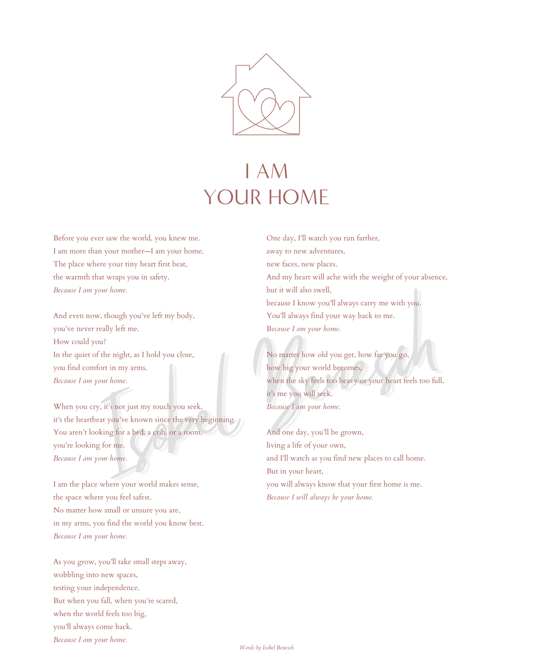 Printable Poems for New Mothers | Motherhood Poetry for Postpartum ...