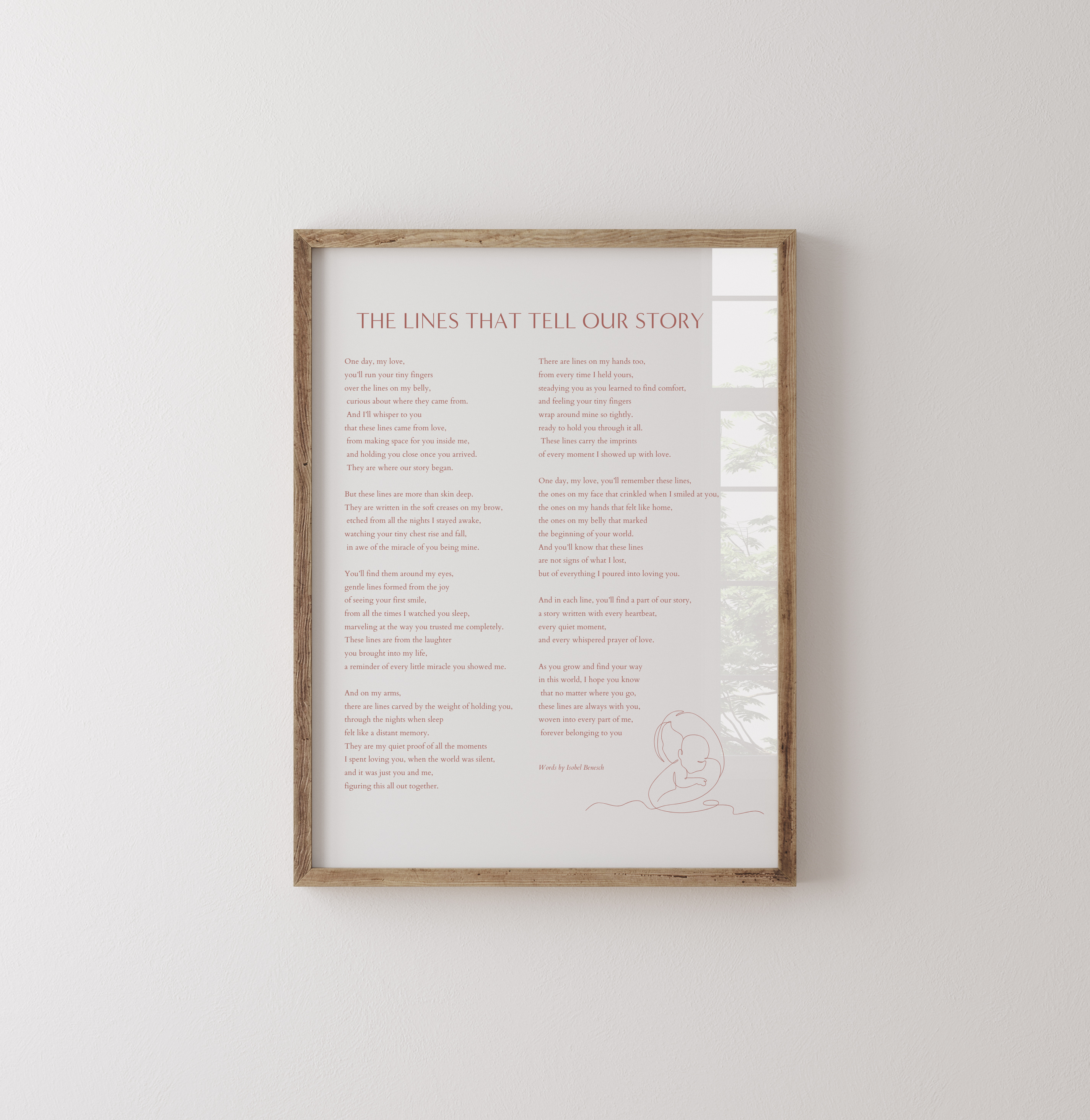 The Lines That Tell Our Story – Printable Poem | Postpartum Art & Gift ...