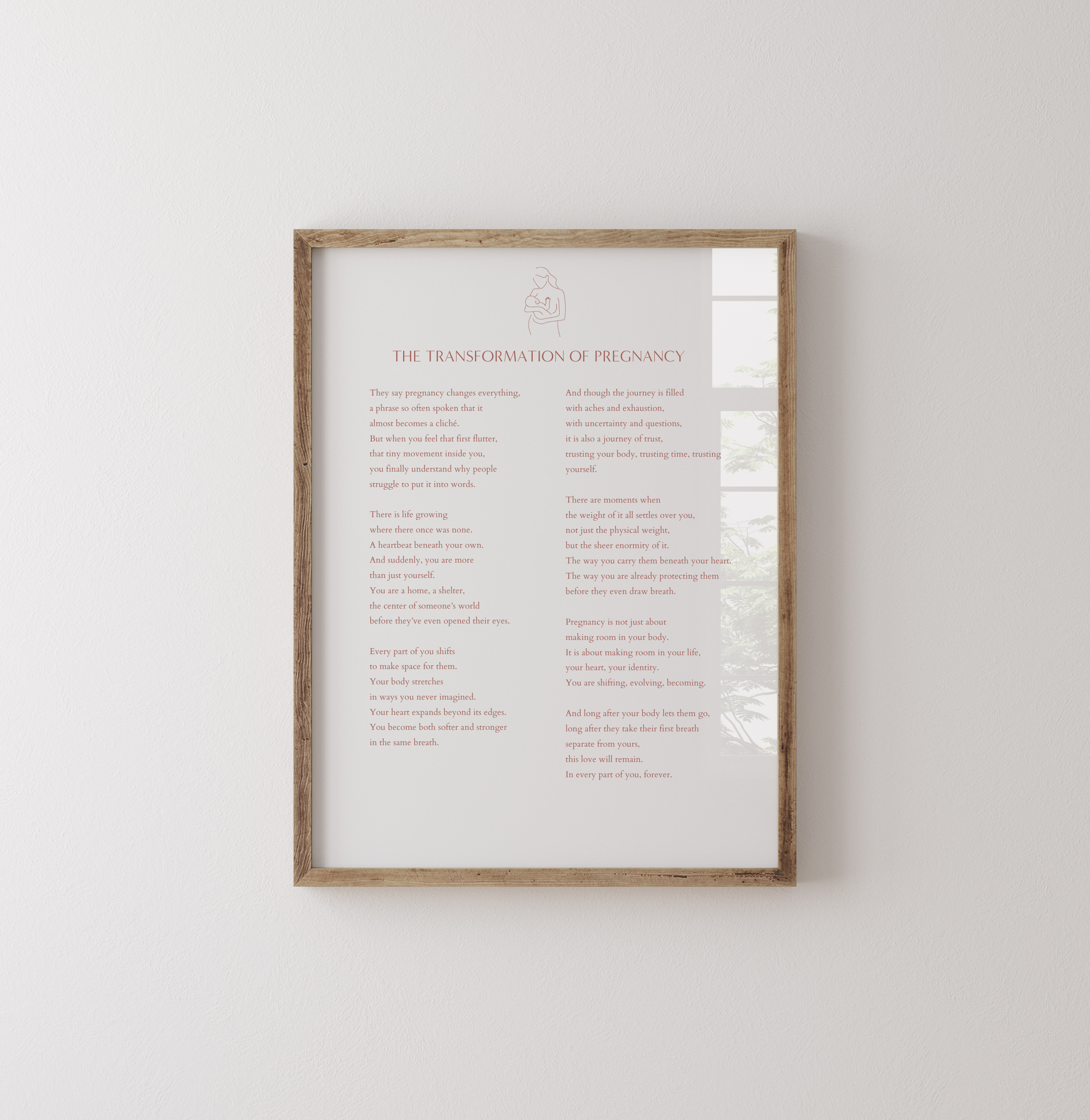 The Pregnancy Transformation_Printable Poem_8x10 – Atlas of Motherhood Shop